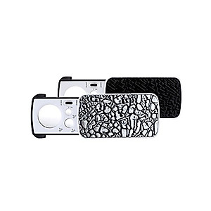 Snowmanna-30X/60X/90X LED Lighted Slide Out Pocket Magnifying Glass High Magnification with LED and UV Lights Portable Loupe Magnifier Loop Currency Detecting Jewelry Magnifier (Black)
