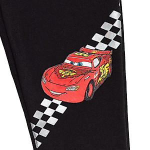 Disney Pixar Cars Lightning McQueen Toddler Boys Fleece 2 Pack Jogger Pants Red/Black 3T