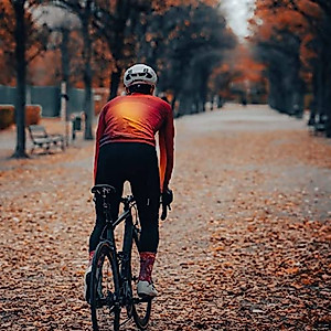 Lo.gas Cycling Jersey Men Long Sleeve Bike Shirt Full Zip with Pockets Moisture Wicking Bicycle Clothes