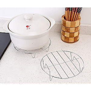 Steaming Rack, 2 Pack 7 Inch Round Food Grade Stainless Steel Steamer Plate for Food Steaming, Cooling and Roasting Cooking in Kitchen and Outdoors (18 cm)