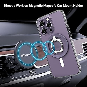 [2 Pack] Magnetic Ring Holder for Magsafe Phone: Metal Zinc Alloy 17pcs Magnets Finger Grip Stand Kickstand Work with Magnetic Car Mount for iPhone 14 13 12 Plus Max Mag Safe Case Accessories