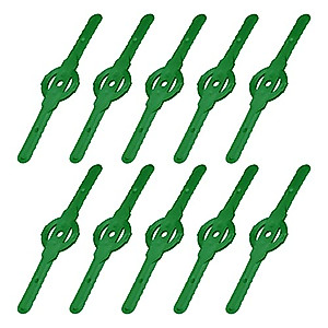 uxcell String Trimmer Head Blades Replace, 20Pcs Plastic Cutter Blades Replacement Lawn Mower Weed Blades Accessories for Cordless Grass Trimmer, Green