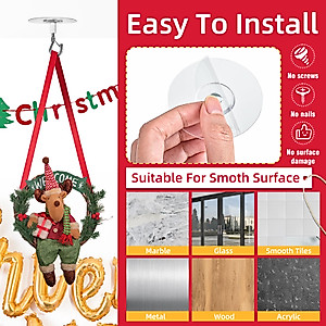 AccEncyc 12 Pcs No Hole Adhesive Ceiling Hooks No Drill Ceiling Hanging Hook for Hanging Light Plants Lanterns Wind Chime Hanger Sticky Eye Hooks for Baby Mobile Curtain