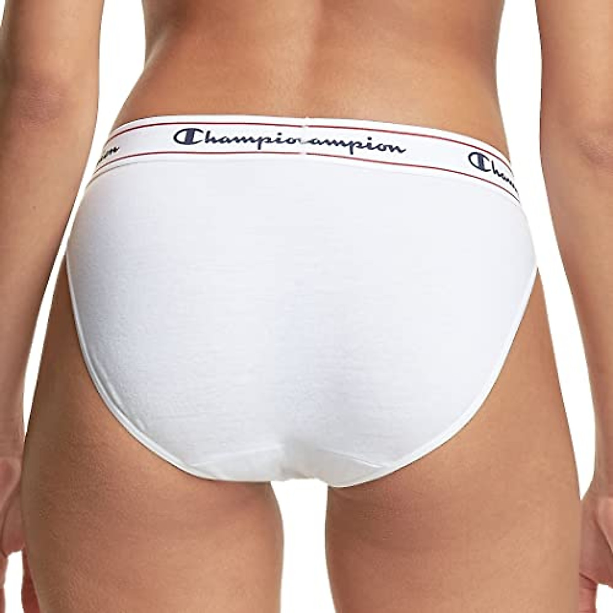Champion Panties, Heritage Bikini Underwear for Women, Moisture-Wicking, Cotton Stretch, White, 2X Large
