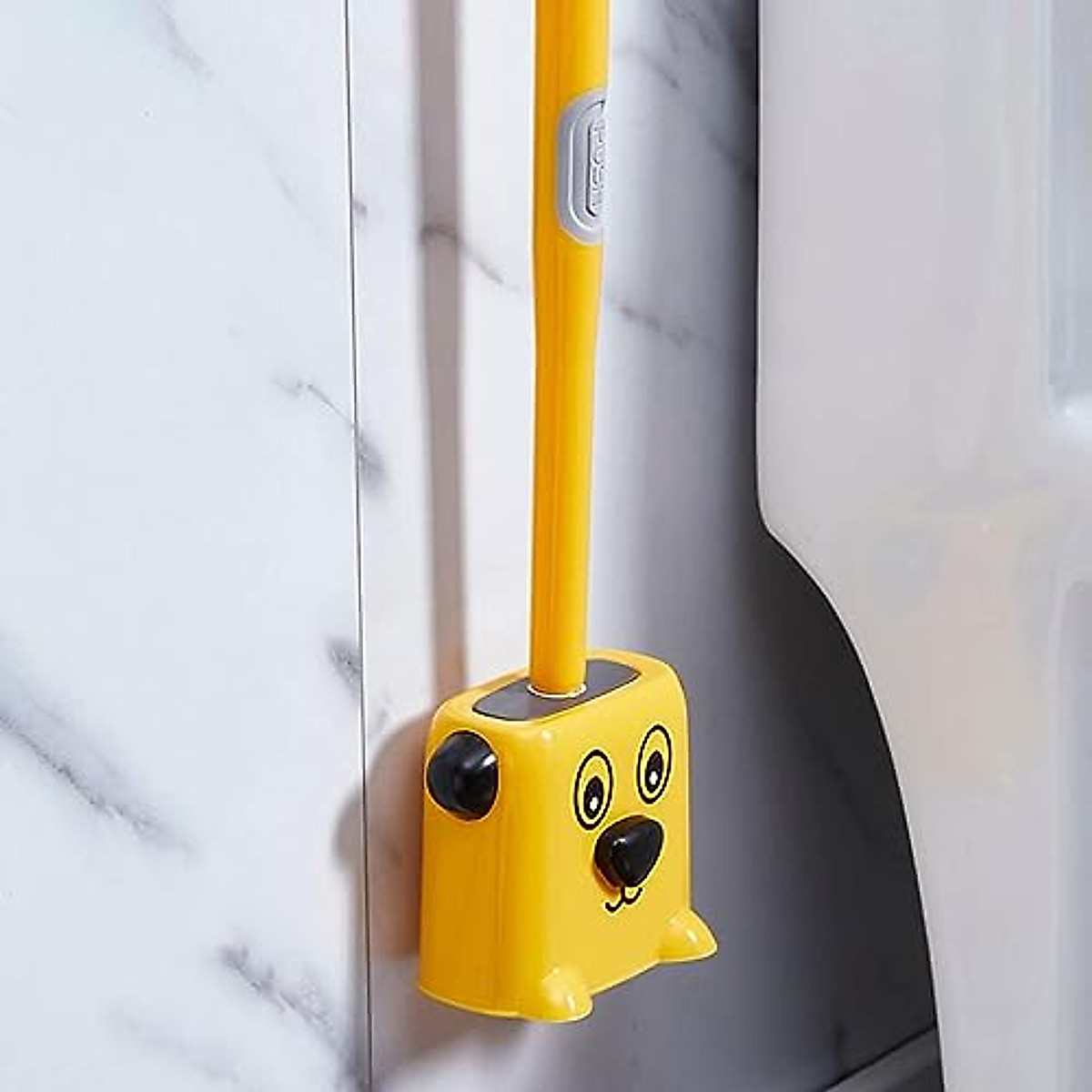 Creative Toilet Brush Hydraulic Silicone Toilet Cleaner Brush Wall Mount Floor Dual Use Toilet Bowl Brush and Stand Set