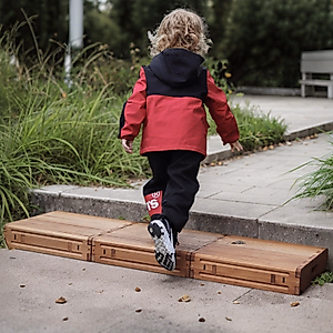 unununu Wooden Platform 3.7" Height.One Step Stool Larger 31.5" for Adults&Senior. Carbonization Porch Step,Stair Assist Indoor&Outdoor,Bedside Foot Stepper,Mobility Stepping.for Handicap,Elderly,Kids