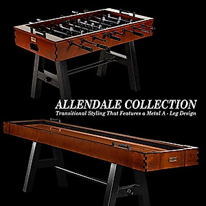 Barrington Billiards 9' Allendale Shuffleboard Table With Scratch-Resistant Playfield and 8 Puck Set