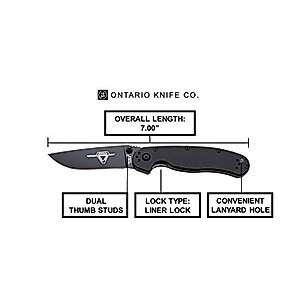 Ontario Knife 8861 Folding Knife, Black
