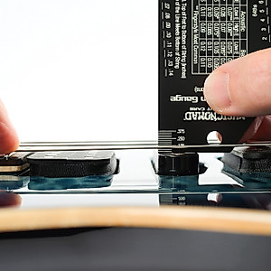 MusicNomad Precision String Action Gauge Ruler for String Height- Metric, SAE, 64ths (MN602)