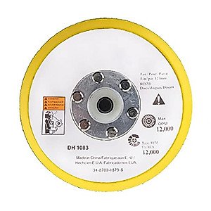 YAKAMOZ 2PCS 5 Inch Dual Action Backing Plate with 5/16"-24 M8 Thread for Car Polisher Air Sander Hook and Loop Fastener Flexible Polishing Backing Plates Buffer Sanding Pad