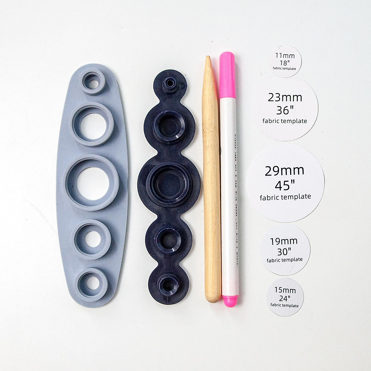 rockible Button Maker Machine DIY Button Craft Set Flat Back Button Covers DIY Button Craft Fabric Covered Buttons Handmade Cover Button for Luggage