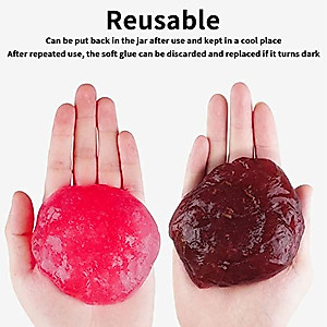 BOLTRY 2Packs Cleaning Gel for Car, Cleaning Kit Universal Automotive Dust Car Crevice Cleaner Interior Detail Keyboard Putty Cleaner for Car Air Vents, PC Cleaning (RED+Blue)