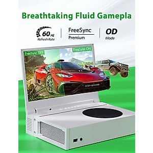 DEPGI 4K 14" Portable Gaming Monitor IPS Screen for Xbox Series S（not Included） with Remote Control, Portable Monitor with HDR10, AMD FreeSync, 2X HDMI for Indoor Outdoor Travel
