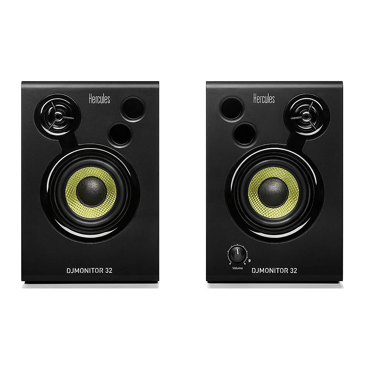 Hercules DJ Starter with Serato DJ Lite Controller and DJMonitor 32 Active Speakers Bundle With Headphones, Laptop Stand and 4-Port USB 3.0 Hub (3 Items)