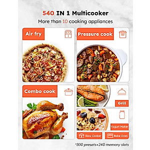 Nuwave Duet Air Fryer and Electric Pressure Cooker Combo with 2 Switchable Lids, 300 FoolProof One-Touch Presets, Crisp&Tender Tech, 6QT Heavy-duty Stainless Steel Pot, 15+ Safety Features, Max 105Kpa