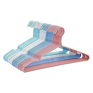 Traceless Hangers Clothes Hangers 50 Pack-Random Color,Coat Hangers, No Shoulder Bump Suit Hangers