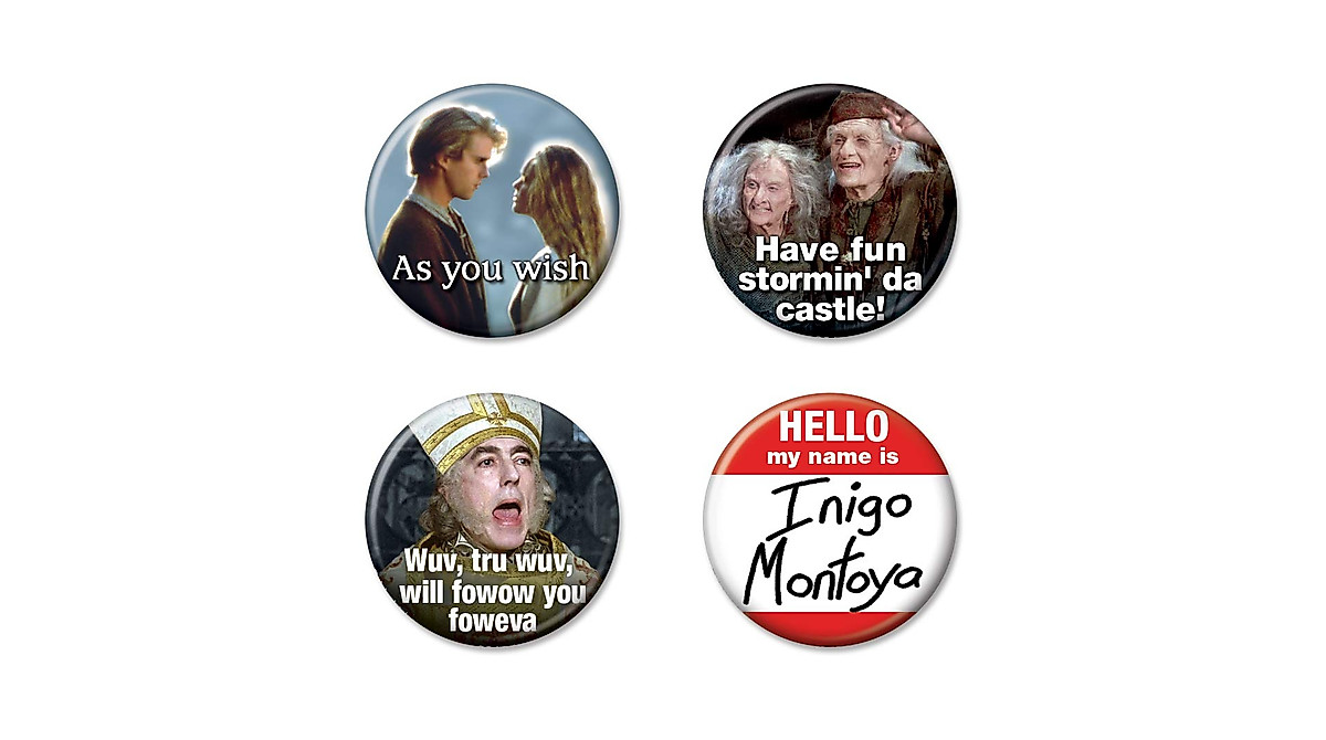 Ata-Boy Princess Bride Quotes Button Set - Officially Licensed