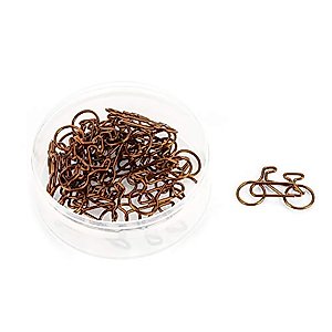 20pcs Bicycle Paper Clip Metal Funny Document Clips for School Office Bookmark Organizing Stationery Supplies