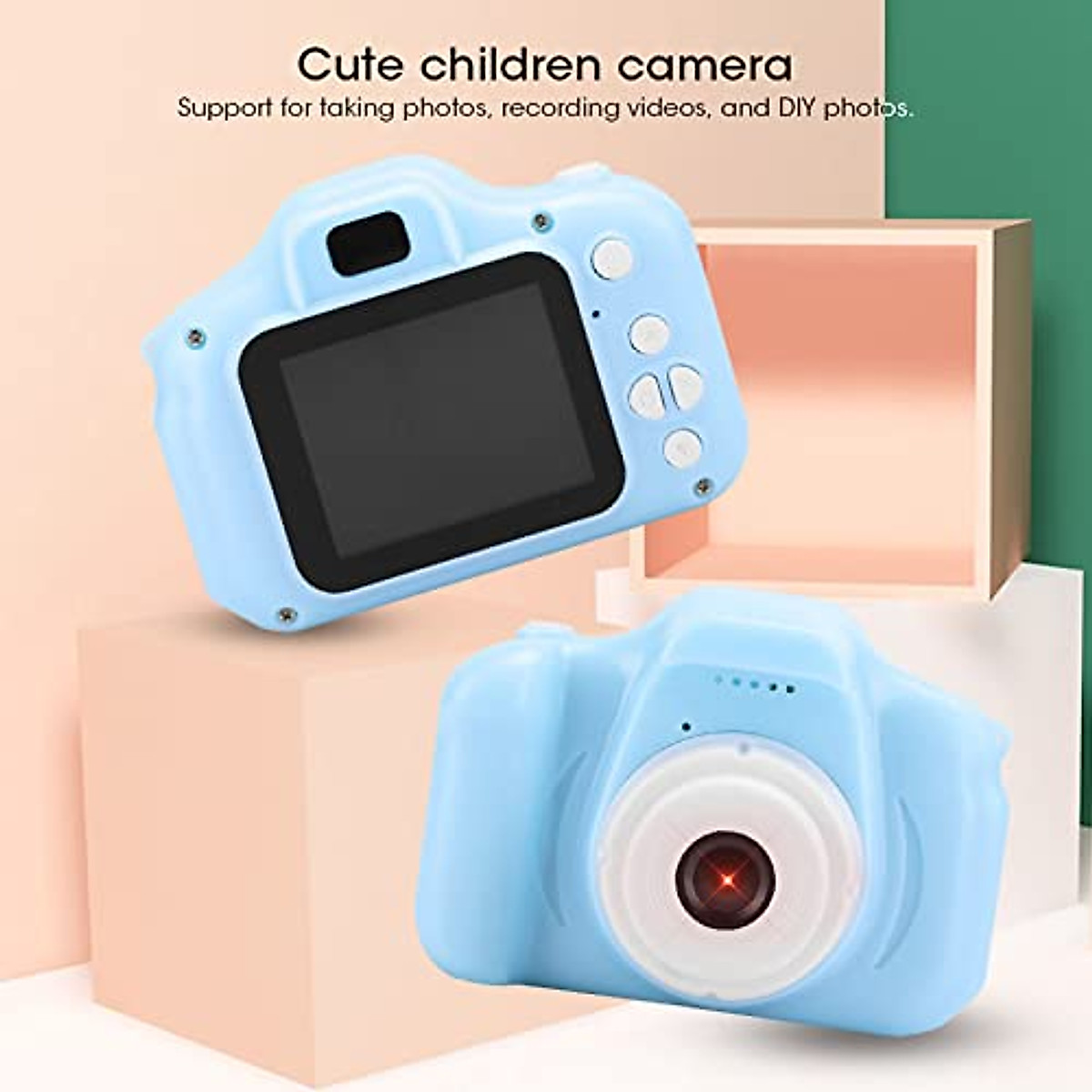 Little Camera Toys for Kids,2in IPS Toddler Video Recorder, 1080P HD Digital Camera, Mini Rechargeable Electronic Camera,Birthday Gift Toy for 3 4 5 6 7 8 Children (Blue)