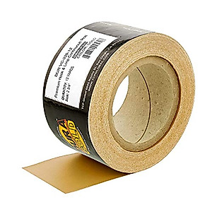 Dura-Gold Premium - 320 Grit Gold - Hook & Loop Backing Longboard Continuous Sandpaper Roll, 2-3/4" Wide, 12 Yards Long - For Automotive & Woodworking Air File Long Board Sanders, Hand Sanding Blocks