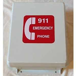 Outdoor Emergency Phone - 911 Only Emergency Land Line Phone System - Weatherproof Call Box