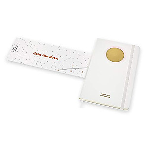 Moleskine Limited Edition David Bowie Notebook, Hard Cover, Large (5" x 8.25") Ruled/Lined, White, 240 Pages