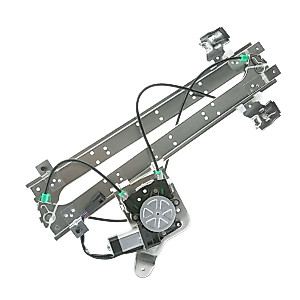 YHTAUTO Rear Power Window Regulator Driver Side with 2-Pin Motor Assembly for Chevy Silverado & GMC Sierra 1500 2500 HD 3500 2001-2006, Suburban/Avalanche/Yukon XL & Cadillac Escalade ESV EXT