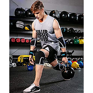 AEOLOS Gymnastics Hand Grips/Gloves with Wrist Wrap Support for WODs,Pull up,Power Weight Lifting,Kettlebells and Gym Workout (Blue4)