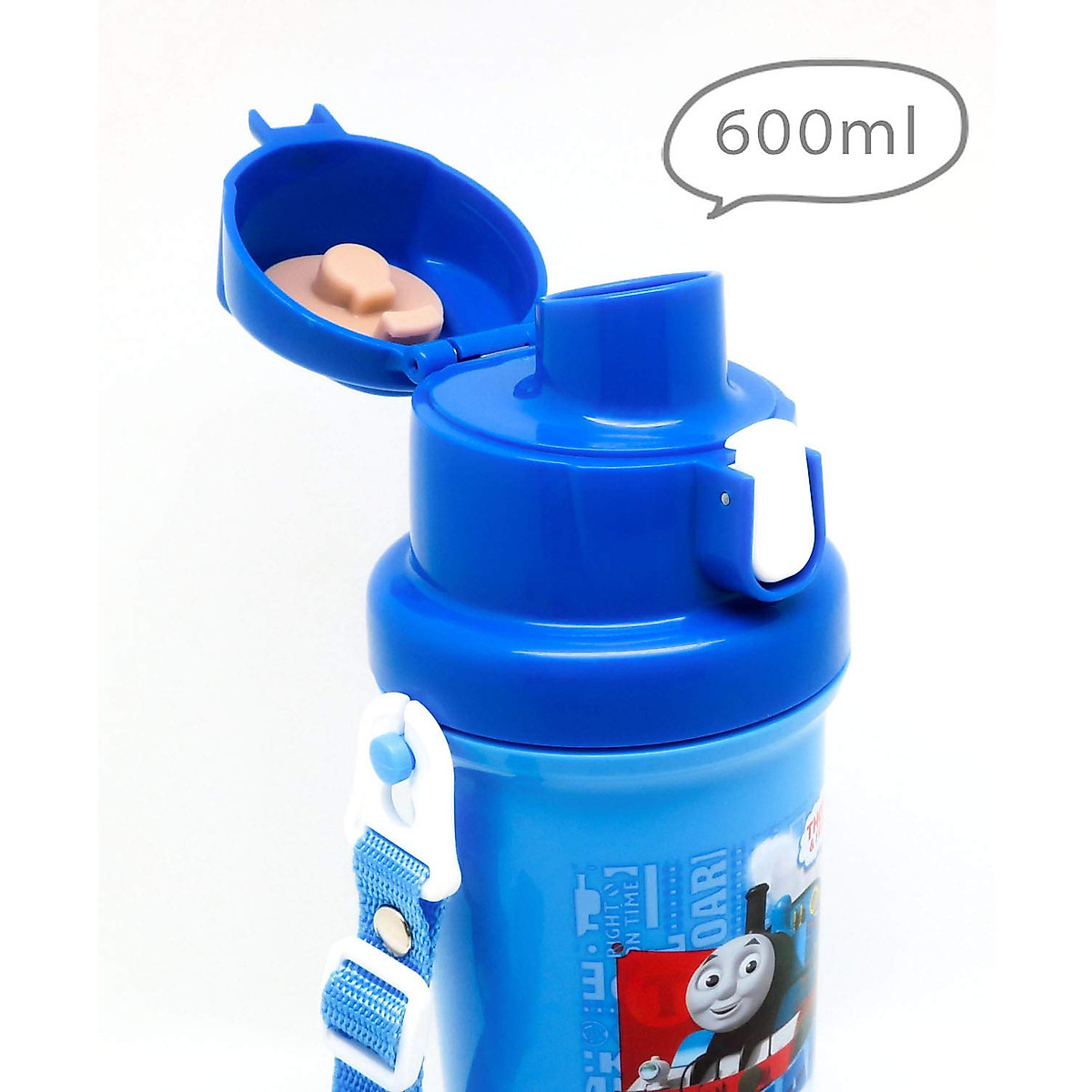 オーエスケー OSK SC-600B Thomas the Tank Engine Mug Bottle, Direct Drinking Water Bottle, 20.3 fl oz (600 ml), One-Touch Open, Wide Mouth, Made in Japan