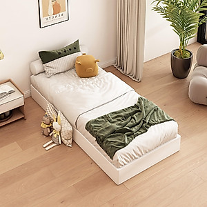 Husleephu Twin Box Spring, 9 Inch High Profile Metal Box Spring Twin Bed Base with Fabric Cover, Sturdy Mattress Foundation, Easy Assembly, Noise Free, Black