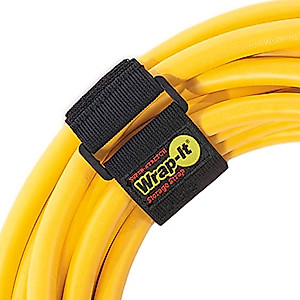 Wrap-It Storage Super-Stretch Straps, 12" (8 Pack) - Elastic Hook and Loop Cinch Straps - Reusable Extension Cord Organizer, Cable Ties, Hose Storage, Accessories Holder for Garage Organization