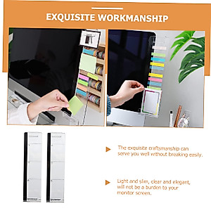 Tofficu Screen Side Memo Board for Computer Monitor Sticky Memo Holder Monitor Memo Pad Office Organizers Memo Boards Strong Adhesive