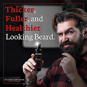 Polished Gentleman Beard Shampoo & Face Wash - 8oz, Refreshing with Peppermint, Tea Tree & Argan Oils for Thicker, Softer Beard