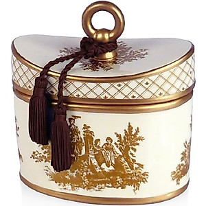 Seda France Japanese Quince Classic Toile Ceramic Two-Wick Candle