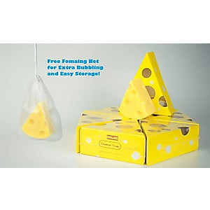 MOVALUE Cute Hand Soap - Cheese Shaped Soap, Creamy Scent, Fun Cleaning Experience. Gift for Girlfriends, Mothers, or Children. Christmas Stocking Stuffer for Her, Him, Kids