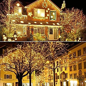 ZSMPY Fairy Lights Led Solar String Lights Fairy Lights Warm White 8 Lighting Modes Outdoor Decorative Light for Garden Home Wedding Party Christmas Halloween Decoration Lights String