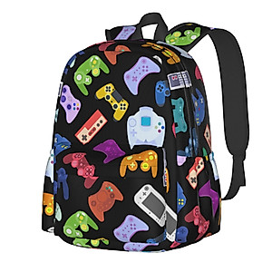 famliihw Video Game Controller Backpack Bookbag Laptop Backpacks Multipurpose Daypack for Boys Girls School Men Women Travel Hiking