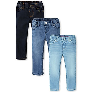 The Children's Place,baby-girls,And Toddler Girls Super Skinny Jeans,Blueberry Wash/Lt Blue Jay Wash/Md Royal Blue Wash 3 Pack,4T