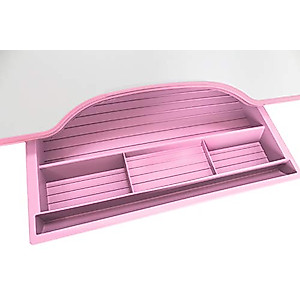 Ergonomic Kids Study Desk and Chair Height Adjustable School Student Study Desk with Tilt Desktop, Book Stand, Cup Holder, Steel Hook, Storage Drawer and Height Adjustable Chair Set