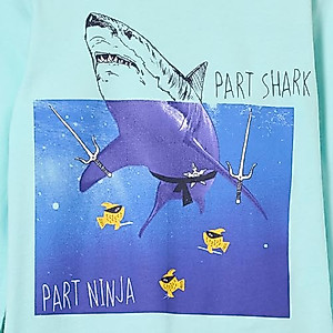 Amazon Essentials Boys' Long-Sleeve T-Shirts, Pack of 5, Black/Blue/Yellow, Large