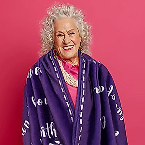 Gifts for Grandma from Grandson or Granddaughter - Soft Flannel Hug Grandmother Throw Blanket Thanksgiving, Christmas, Nana Birthday Gifts