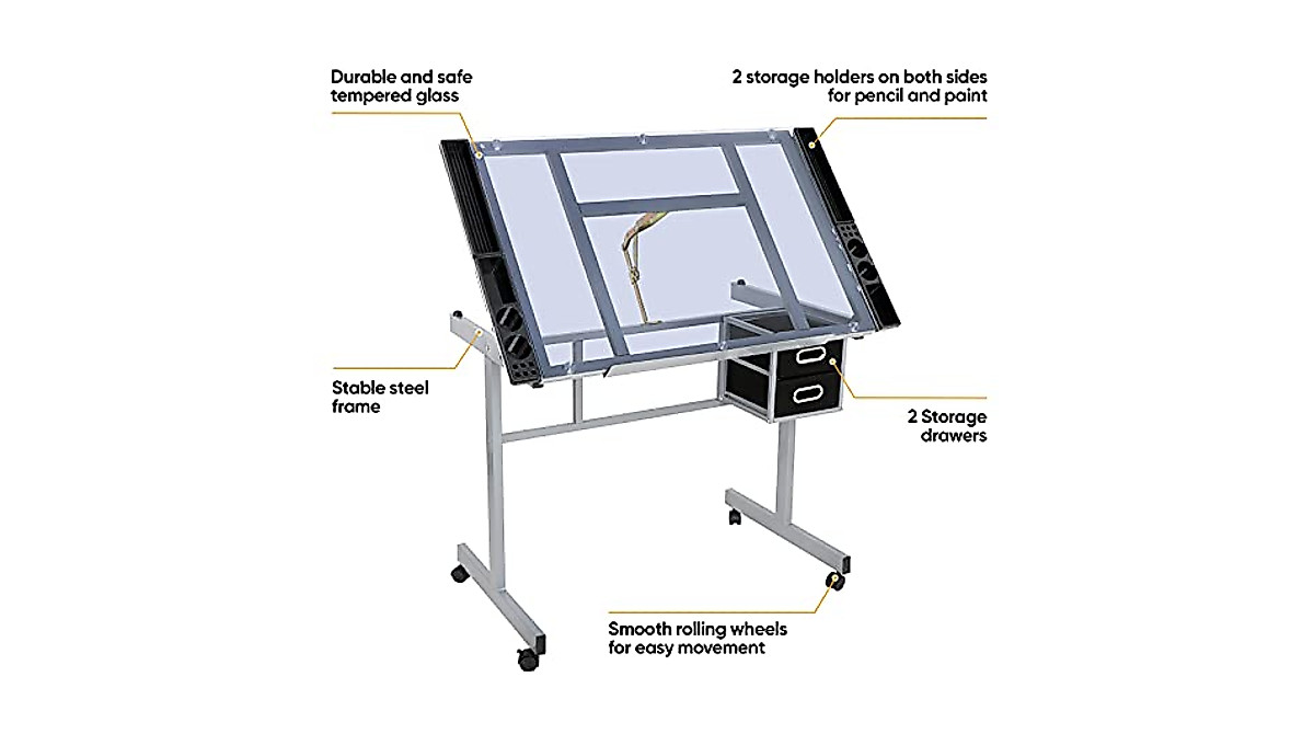 ZENY Adjustable Drafting Table - Versatile Art Desk