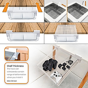 Pull Out Under the Shelf Drawer For Kitchen Cabinets | Easy To Install Cabinet Caddy Tea Coffee Cookware Organizer | Convert Your Pantry Shelf With Drawers Adding Storage Space To Your Cupboard.