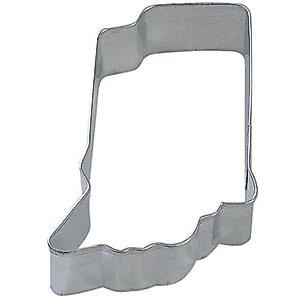 States OTBP State of Indiana Cookie Cutter 3 Inch –Tin Plated Steel Cookie Cutters – State of Indiana Cookie Mold