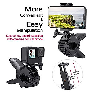 ULANZI Jaws Flex Clamp Mount with Adjustable Gooseneck Compatible with 4-7'' Smartphone, GoPro Hero 11, 10, 9, 8, 7, 6, 5, 4, Session, 3+, 3, 2, 1, Max, Hero (2018), Fusion, DJI Osmo Action Cameras