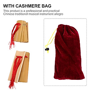 1 Pair Professional Chinese Kuaiban Bamboo China Allegro Clapper Traditional Instrument Festival Performance Props for Birthday Graduation Wedding Favors