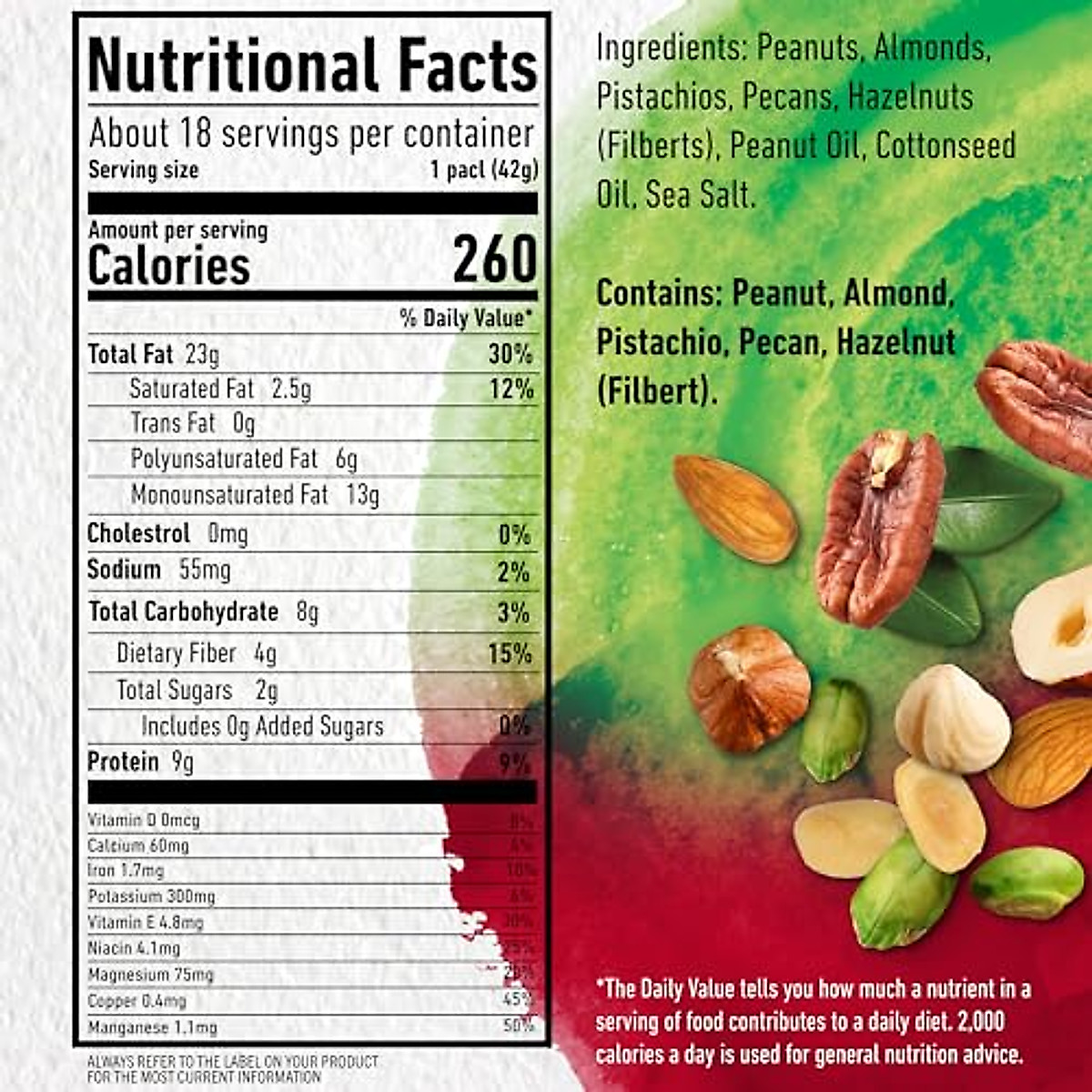PLANTERS NUT-rition Heart Healthy Nut Mix, Snack Mix, 1.5 oz, 18 Count