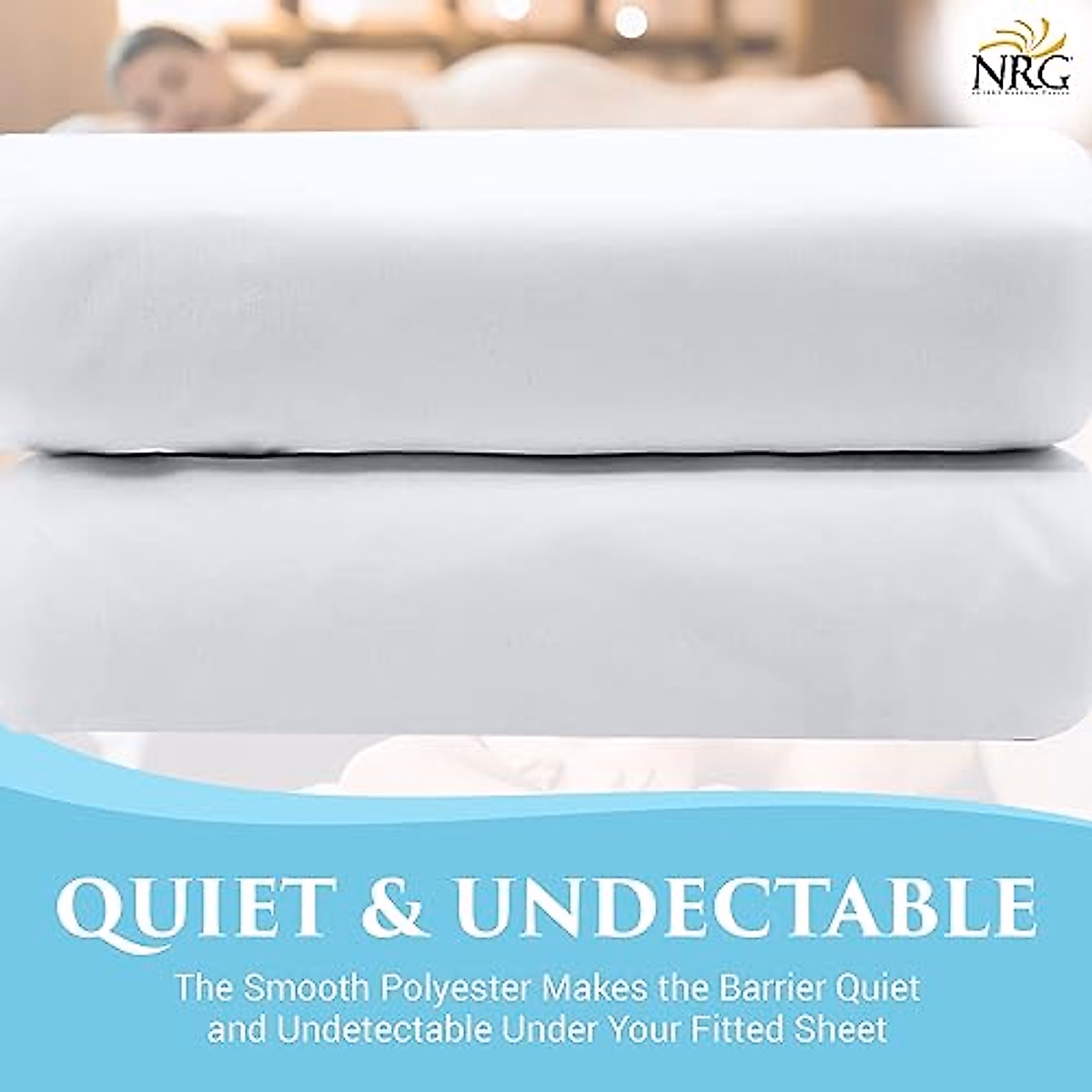NRG Reusable Protective Massage Table Cover, 10-Pack - Waterproof Massage Bed Cover - Spa Bed Cover - Vinyl Massage Table Cover Fitted - Easily Wipes Clean Between Clients - Machine Washable