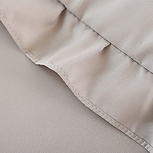 JANZAA Vintage Bedding Set Soft Shabby Chic Fluffy All Season Queen Oatmeal Comforter Set 3PCS(1 Ruffled Comforter Set and 2 Pillowcases)