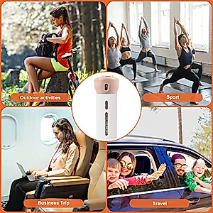 CHIVENIDO 4 in 1 Travel Dispenser, Travel Shampoo and Conditioner Dispenser, Refillable Travel Bottles for Toiletries, Muti Pump Bottle Toiletry Bottles for Traveling (Pink)